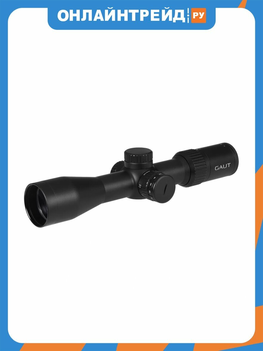 Прицел Gaut Amber 3-12x40, SF, сетка 27 (Mil-Dot), подсветка красная, 30мм, 1/4 МОА, 579г