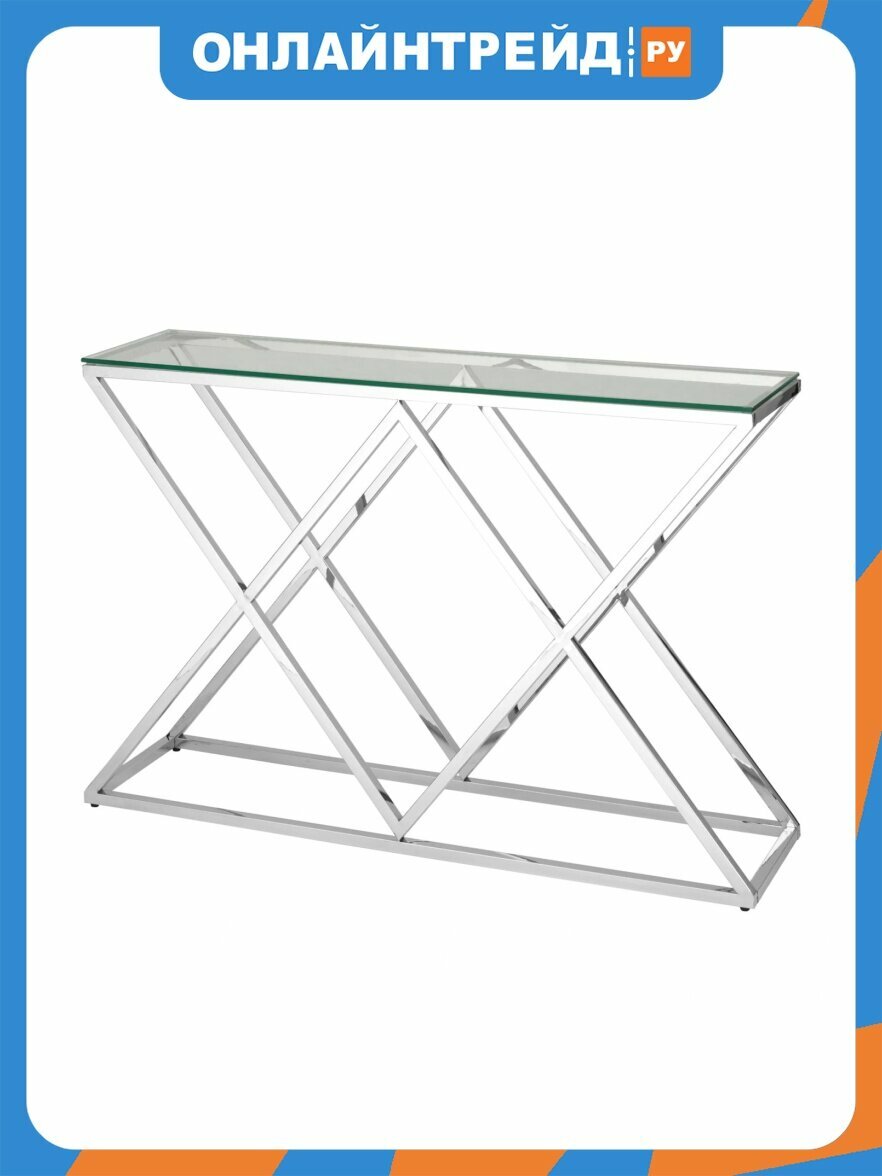 Консоль Stool Group стул груп инсигния 115*30, прозрачное стекло, сталь