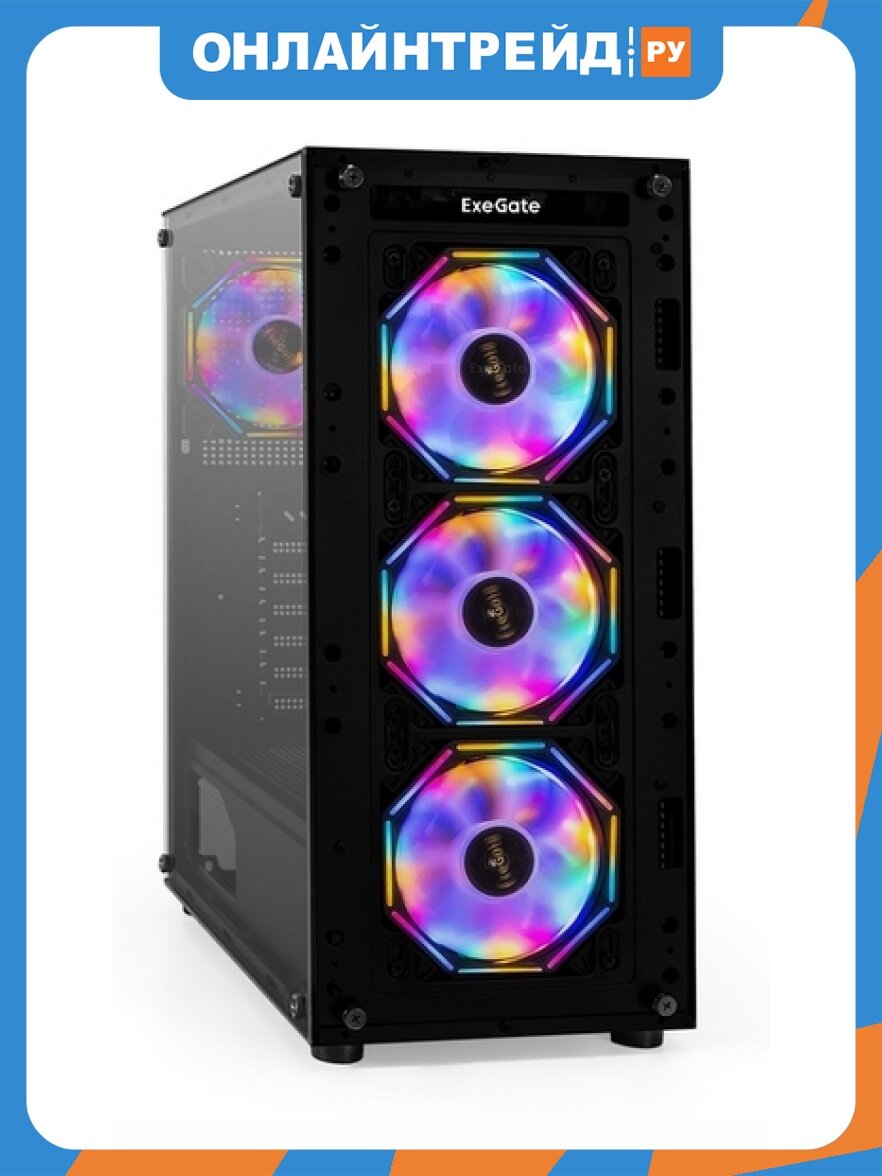Корпус с блоком питания Exegate i3 BASE-NPX500, черный (EX294977RUS)