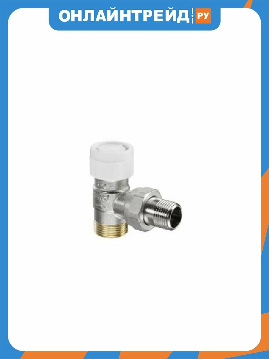 Вентиль Oventrop серия AV9, DN-15, 3/4", 1/2", Н ЕК-Н, угловой, никелированный
