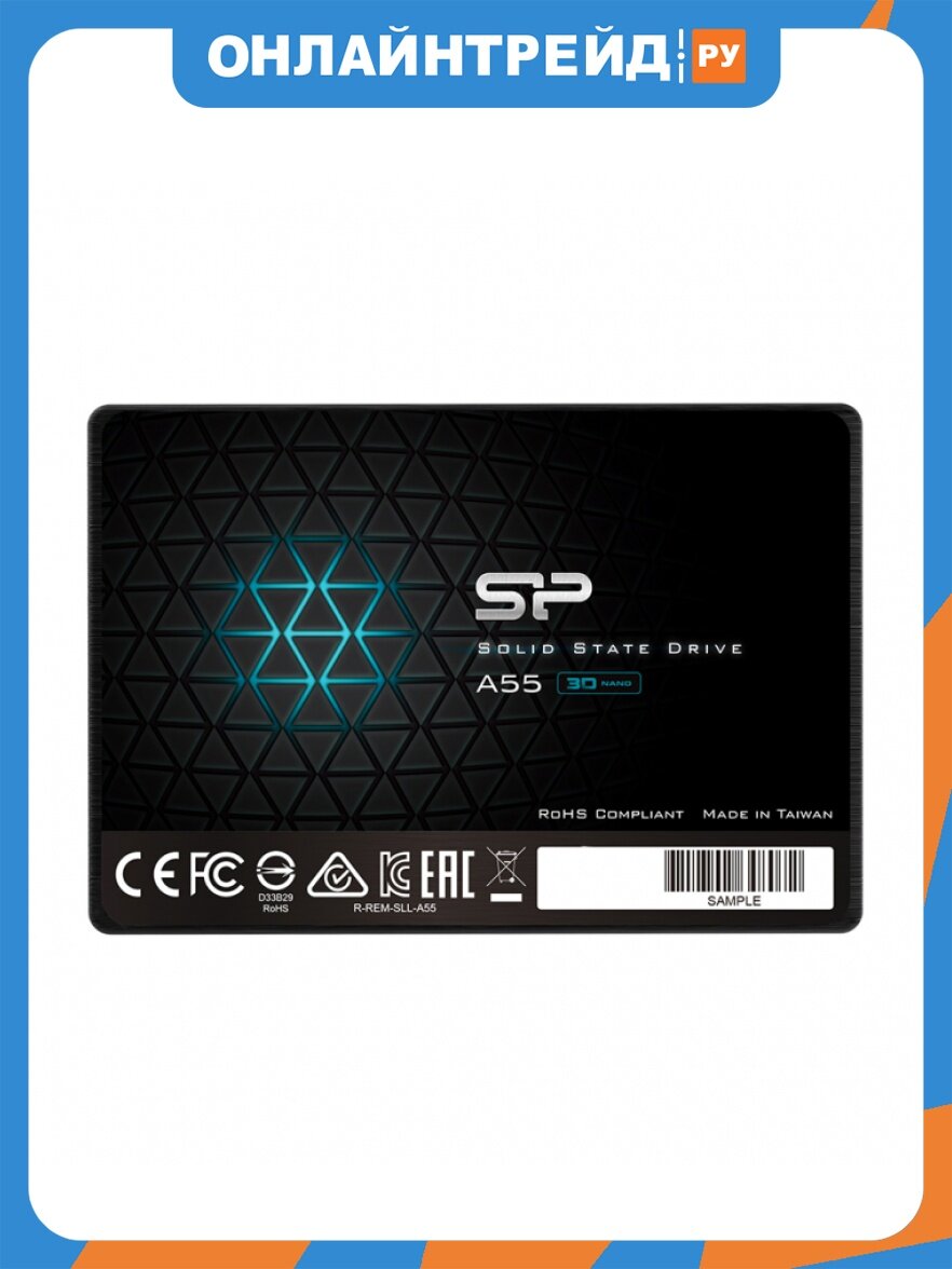 SSD диск Silicon Power Ace A55, 256Гб, 2.5," SATA (SP256GBSS3A55S25)