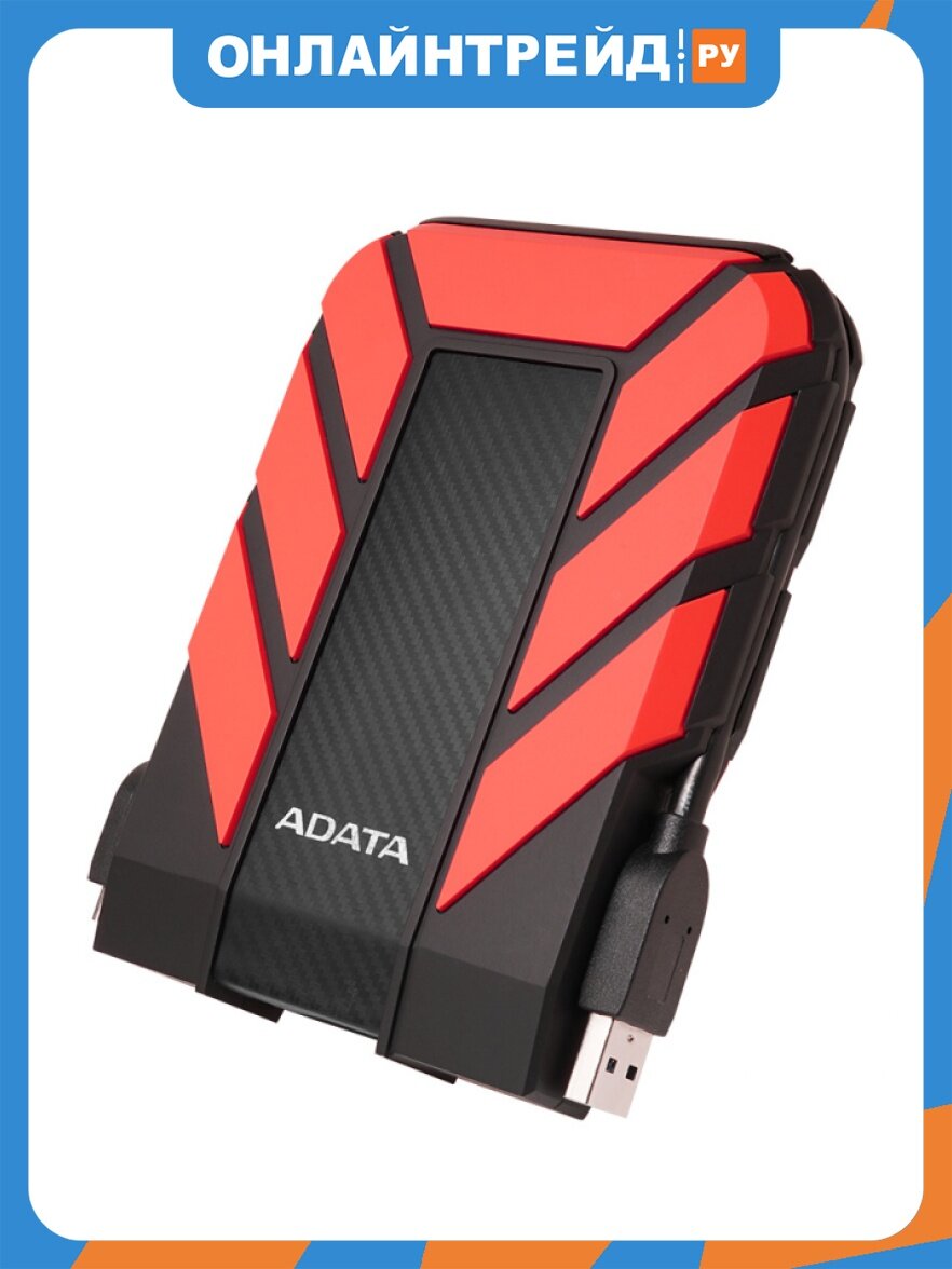 Внешний жесткий диск Adata HD710 Pro, 2 ТБ, USB 3.2 Gen 1 (AHD710P-2TU31-CRD) красный