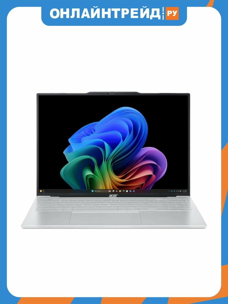 Ноутбук Acer Swift Air 16 SFA16-61M-R8TC 16" WUXGA OLED 60Hz 300nits Ryzen AI 5 330(2.0ГГц), 16Гб LPDDR5, SSD 1Тб, Radeon 820M, без ОС, Silver (NX. DJBCD.001)