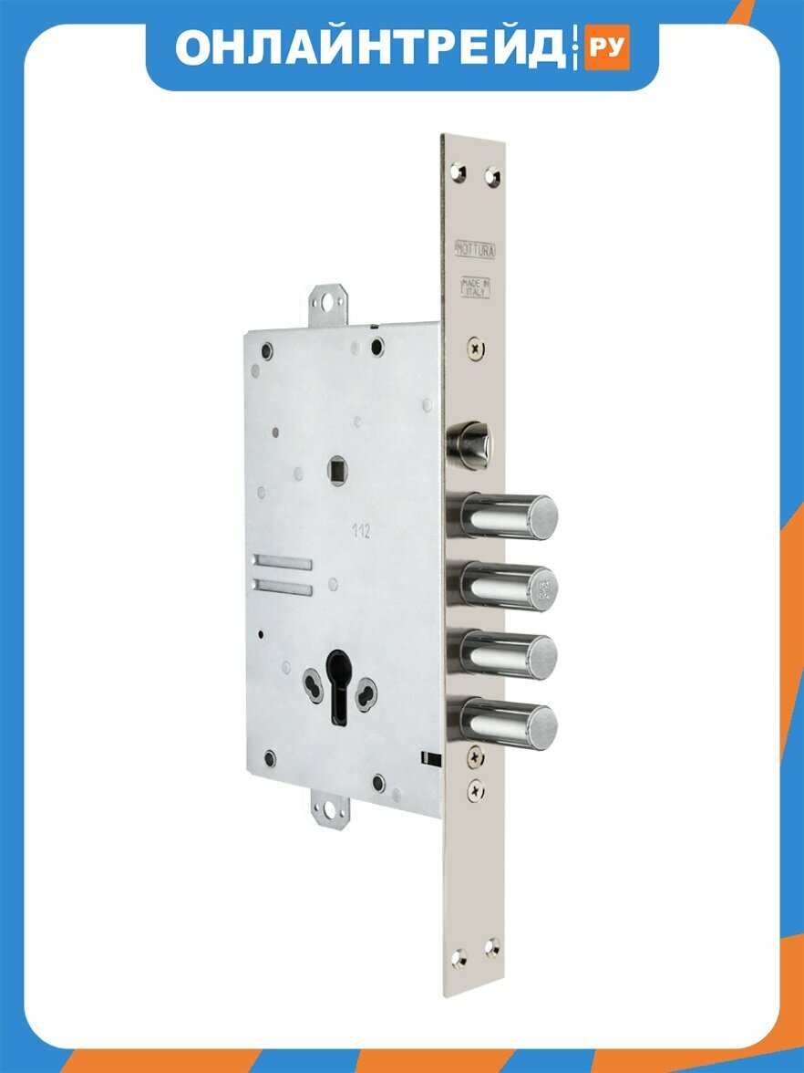 Корпус врезного замка с защёлкой Mottura 84.535W800B Универсальный