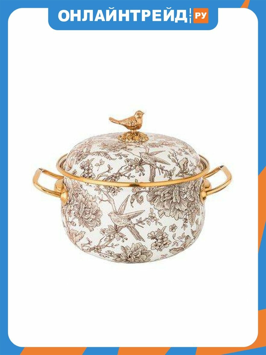 Кастрюля Agness с крышкой, "Royal Garden" 2,8 л, 18 см. (950-082)