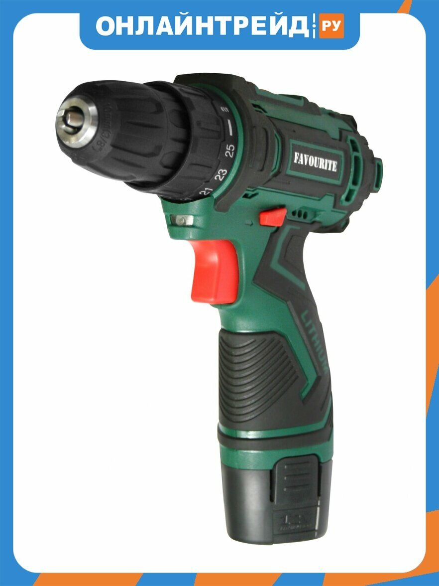 Дрель-шуруповерт аккумуляторная Favourite Tools Li-ion 14.4 В, 2 Ач, 26 Нм, 0-400/0-1400 об/мин, 25+1 FAVOURITE