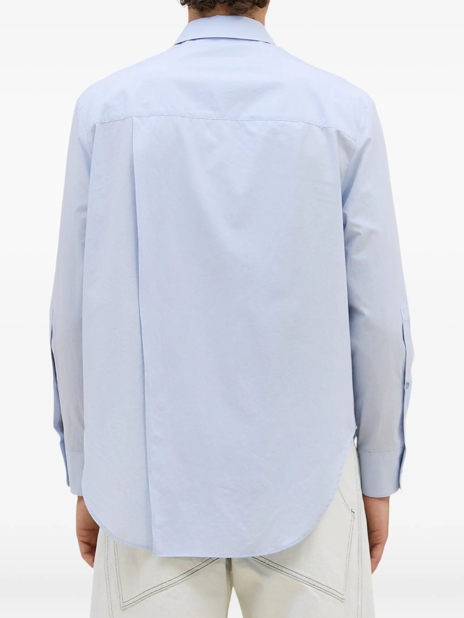 Рубашка Eckhaus Latta Asymmetric-hem patch-pocket shirt, размер L — фото 1