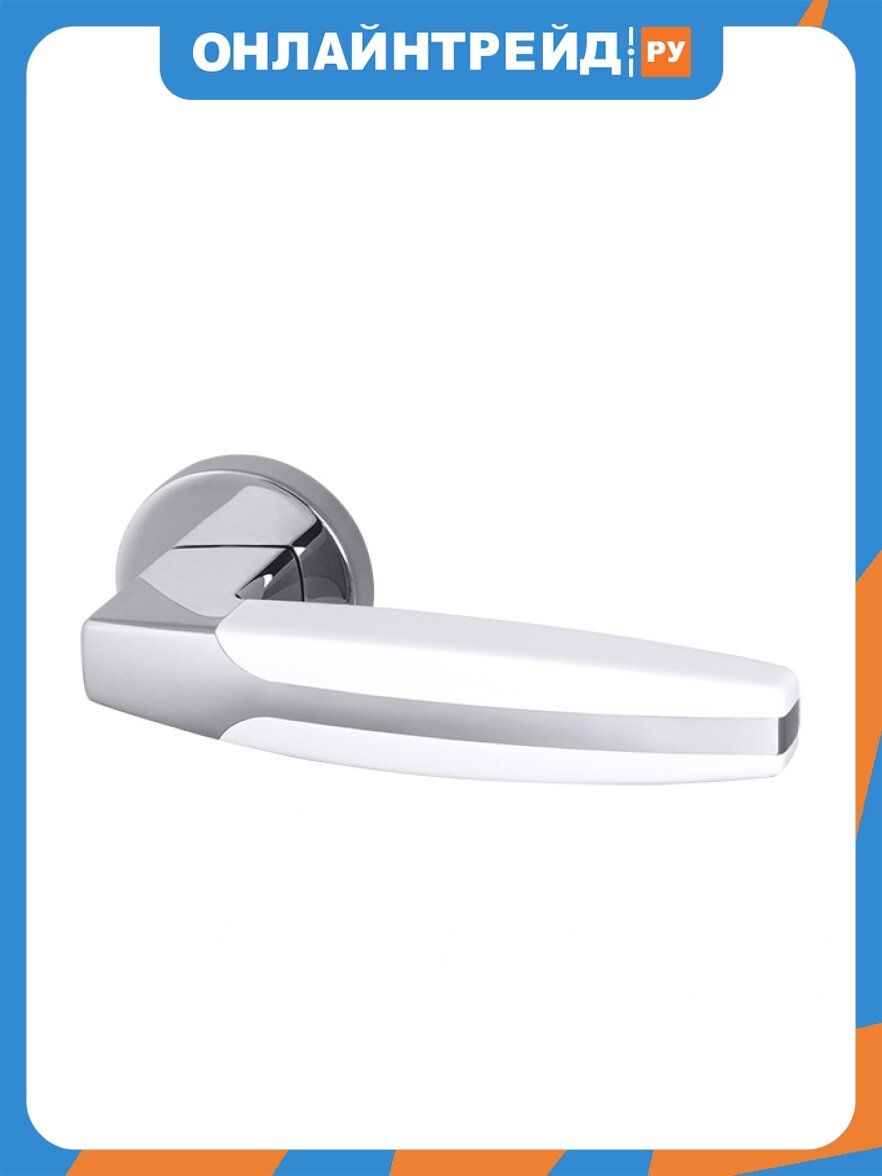 Ручка раздельная Armadillo R. URB52. ARC (ARC URB2) CP/White-14 хром/белый