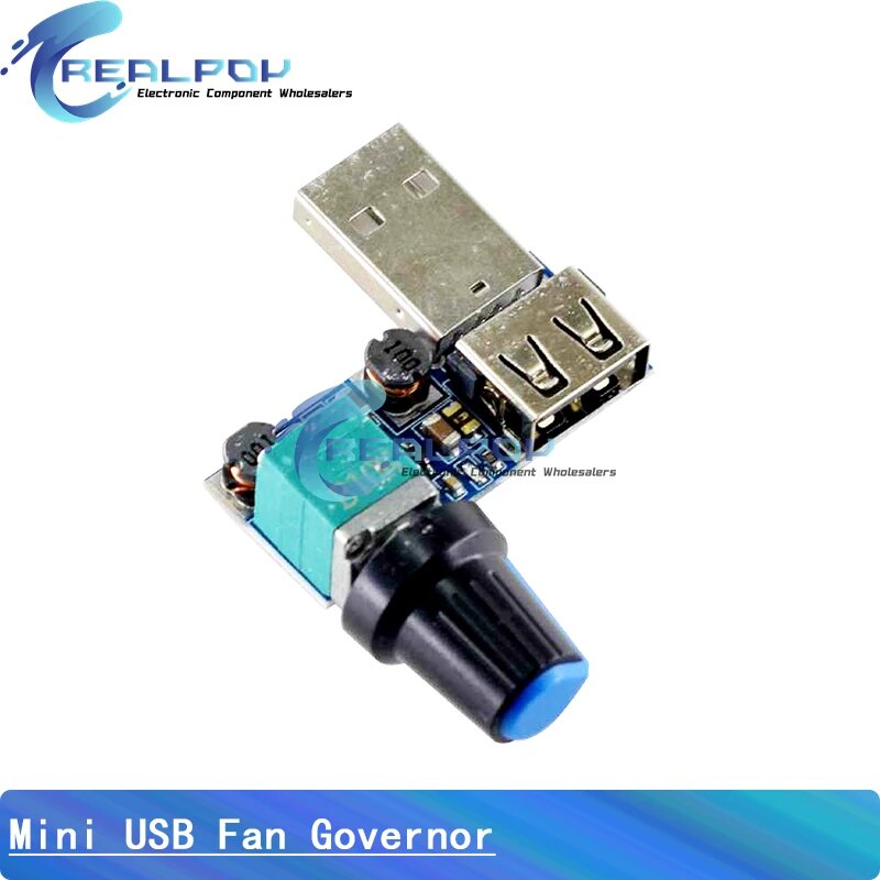REALPOY Мини-USB контроллер скорости вентилятора DC 5V