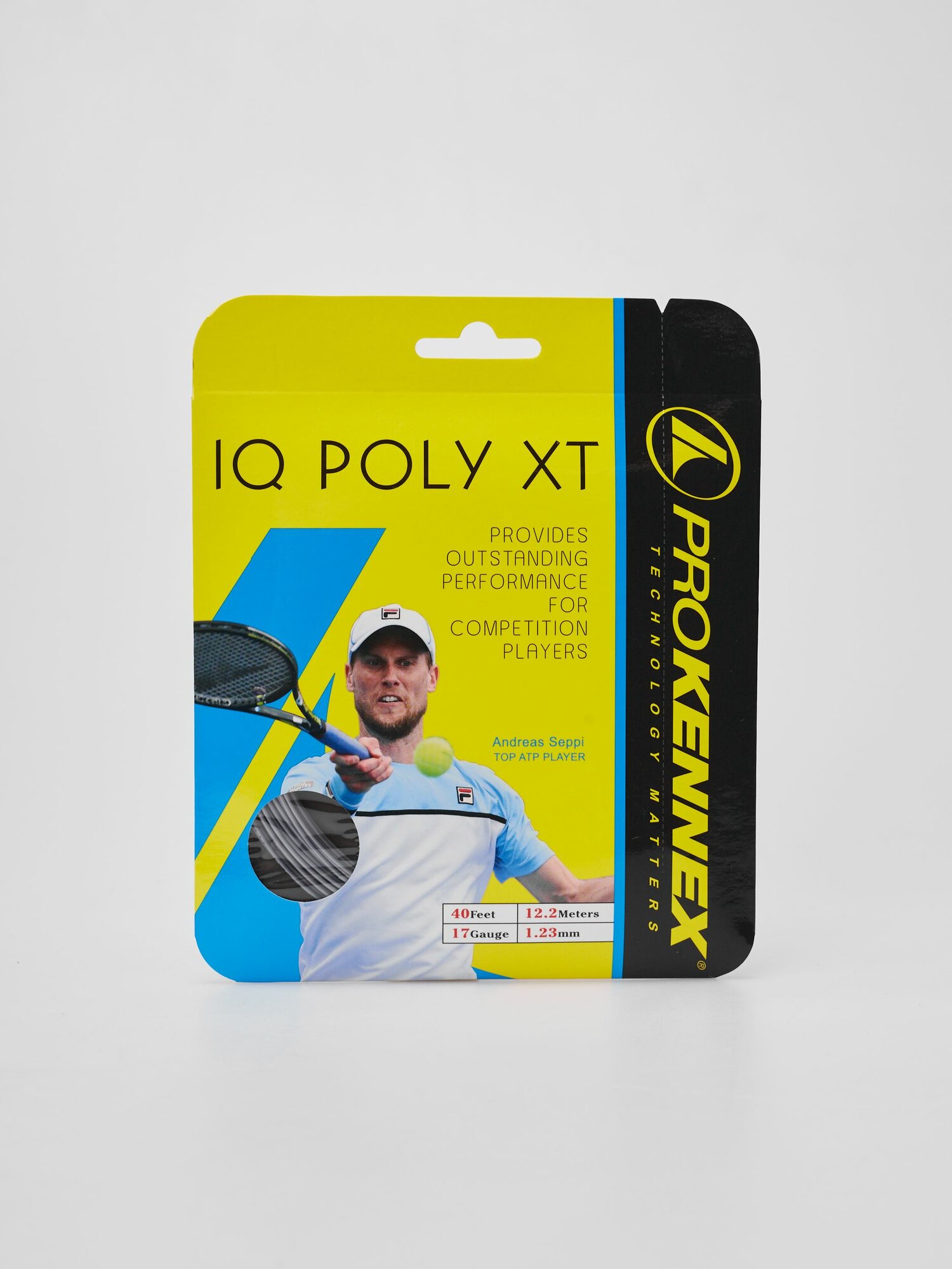 Струна для ракетки ProKennex IQ POLY XT 17 -12.2M Silver для большого тенниса