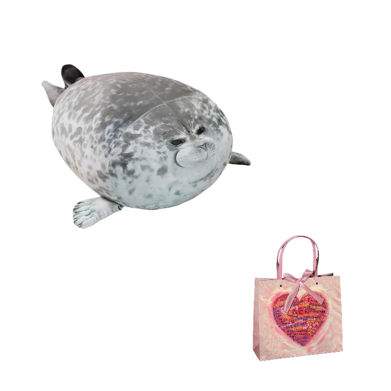 Плюшевая игрушка-антистресс унисекс MENGJIMA "Обнимающийся тюлень", Fluffy Seal, 60CM EU