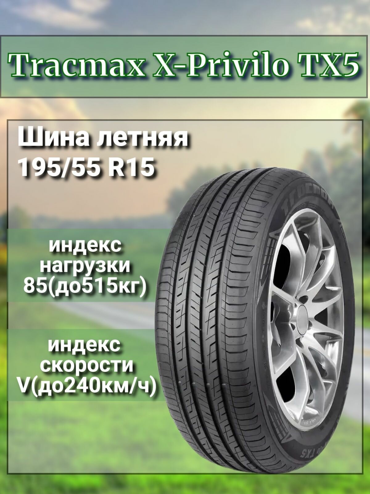 Шина легковая летняя Tracmax X-Privilo TX5 195/55 R15 85V