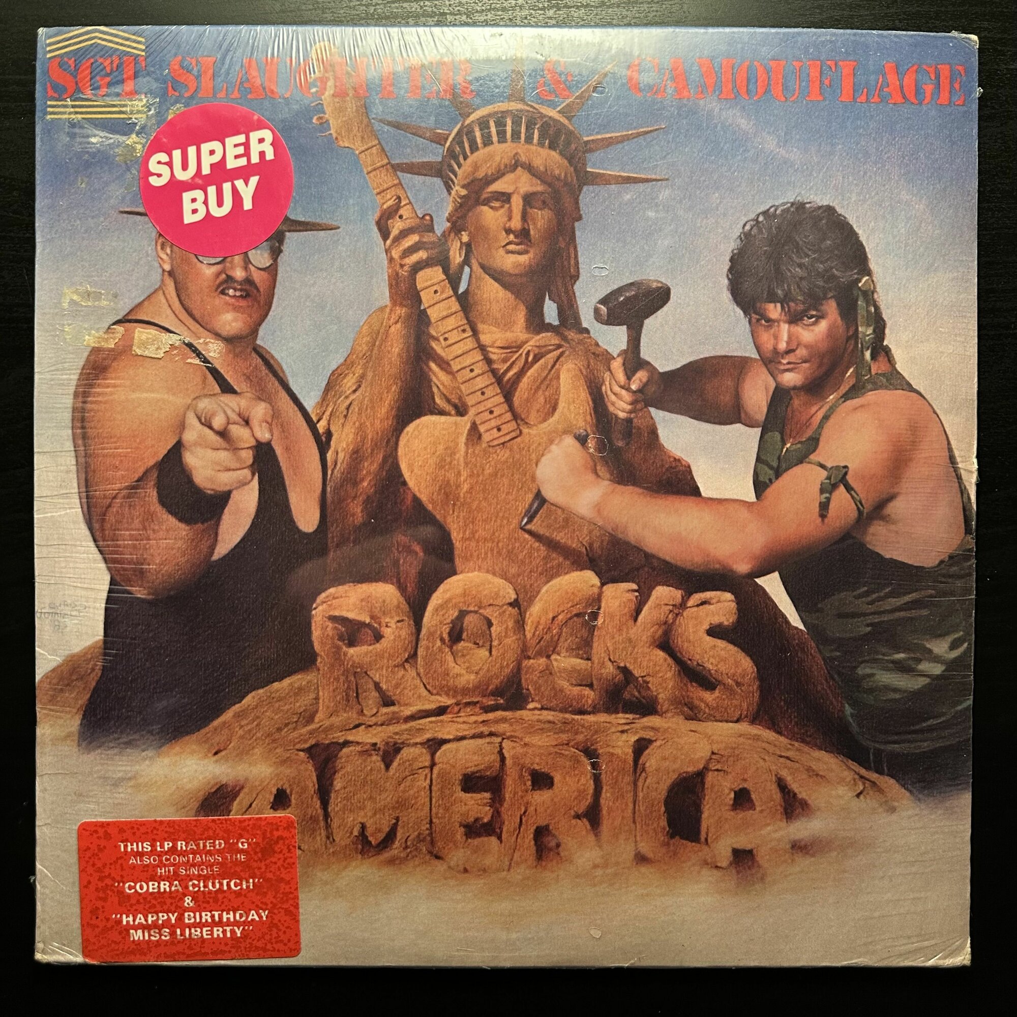 Виниловая пластинка Sgt. Slaughter & Camouflage Rocks America (США 1985г.)
