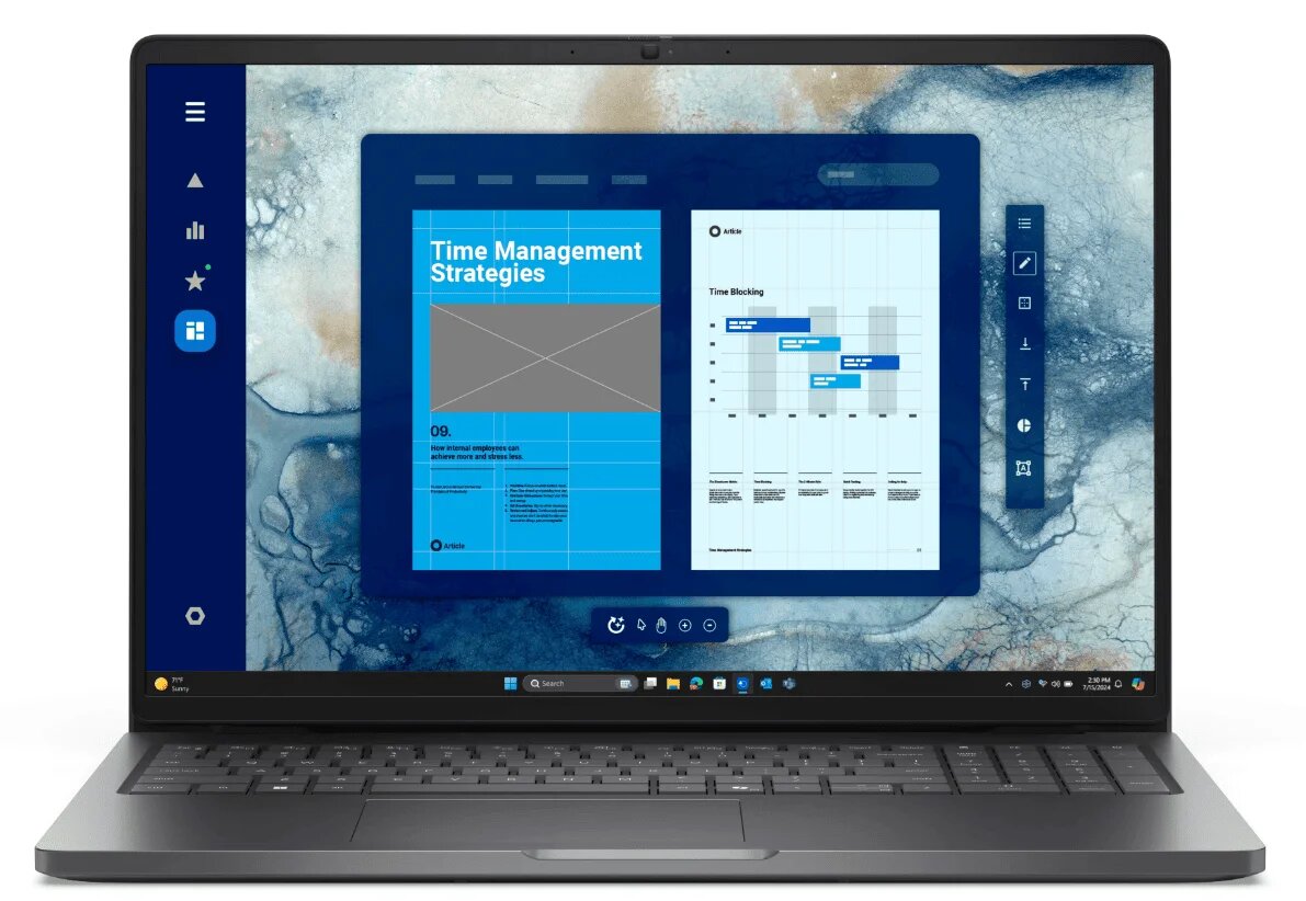 Ноутбук Dell Pro 16 (Core 5, 8 ГБ, 256 ГБ, FHD+, Win 11 Pro) Серый