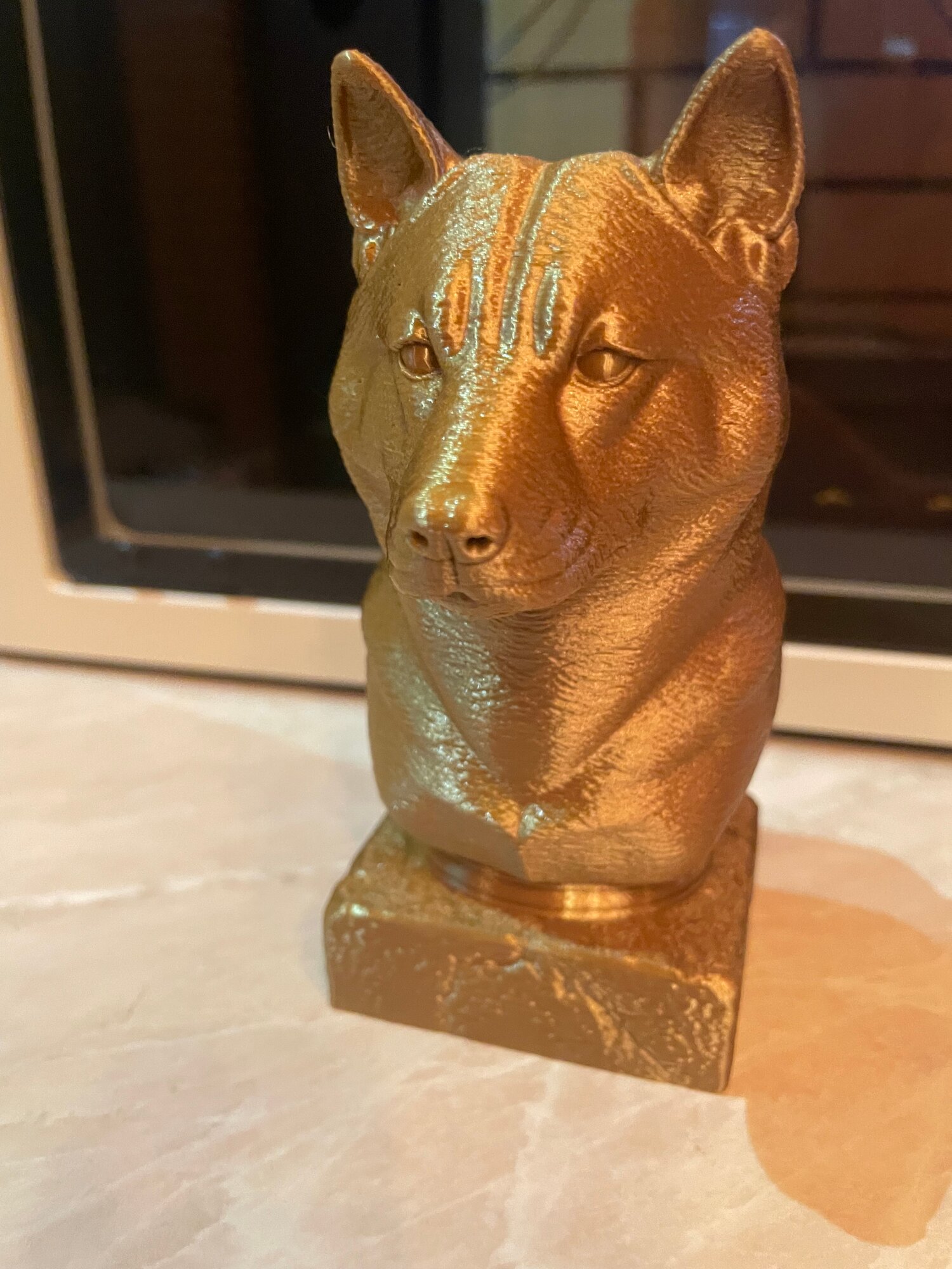 Бюст Сибу Ина, 3D-печать, 12см, пластик, золотистый металлик