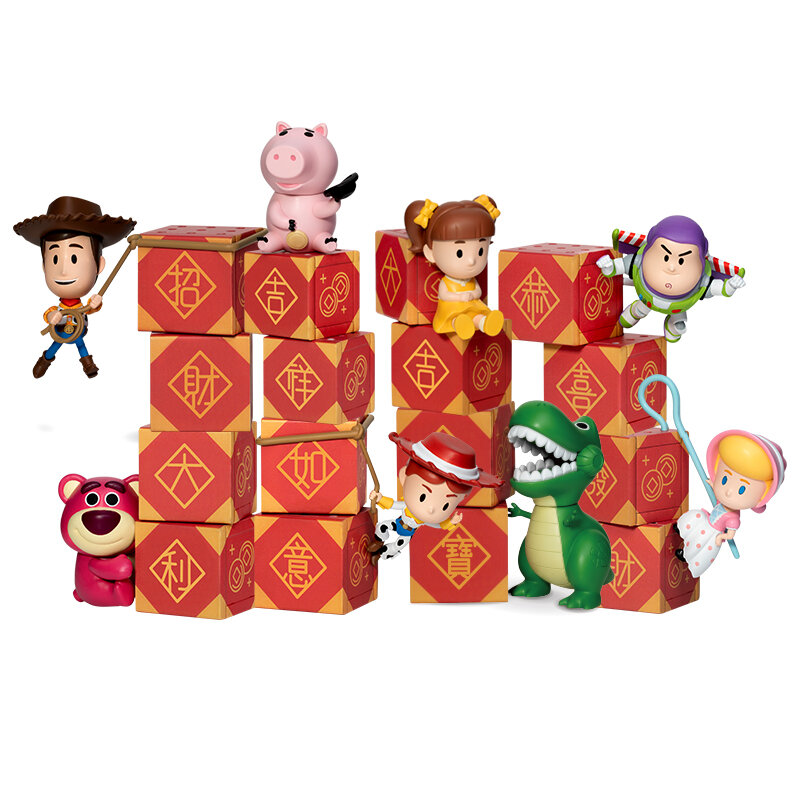 Фигурки Чиби унисекс "История игрушек" Вуди, Лотсо, Базз Лайтер, New Year Edition Single Mystery Box (Random Shipment)