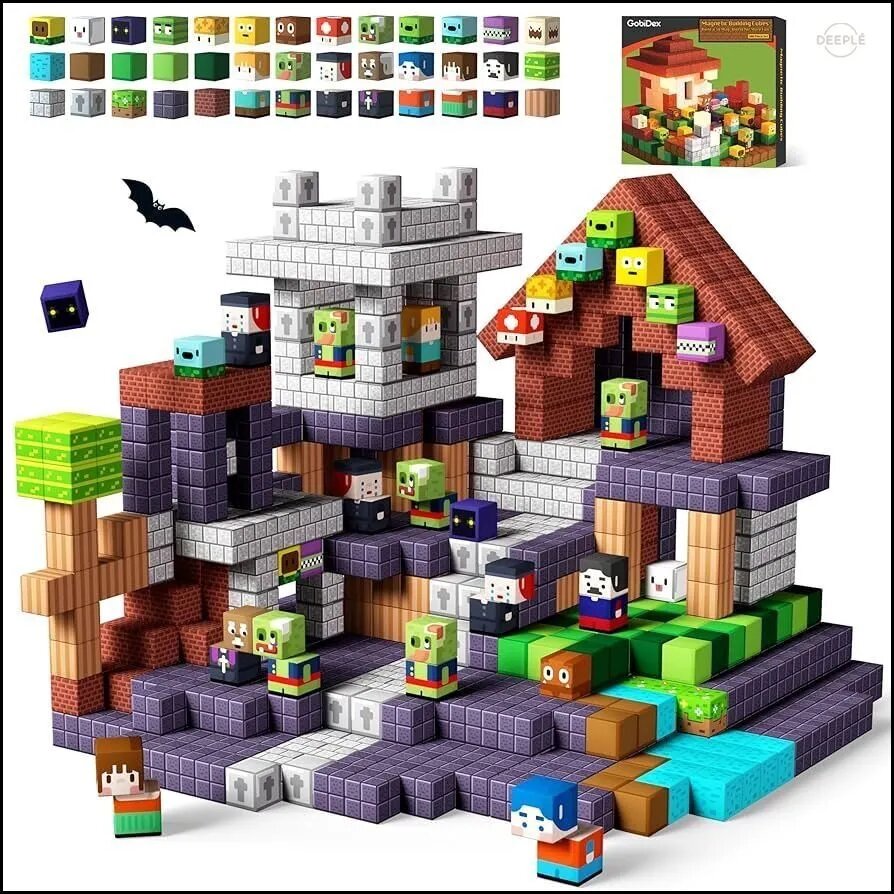 Магнитный конструктор Minecraft Замок мечты , Майнкрафт кубики, 100 шт.