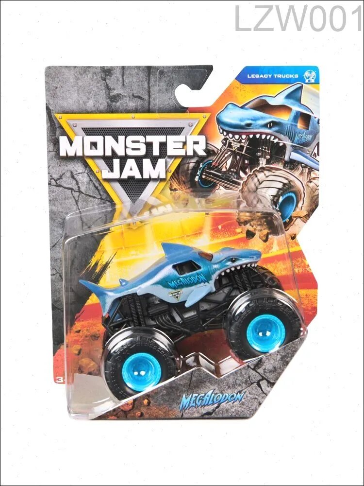 Машинка 1:64 Megalodon Monster Truck, Die-Cast Vehicle