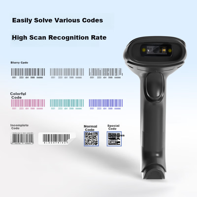 Беспроводной Bluetooth сканер штрих-кода Caige для QR-кодов, фармацевтической трассировки, касс и логистических складов