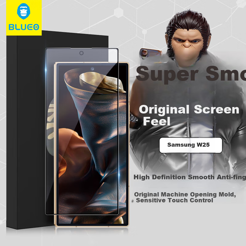BLUEO стеклянная защитная пленка для Samsung W25 с антистатическим покрытием HD-четкость и защитой от отпечатков