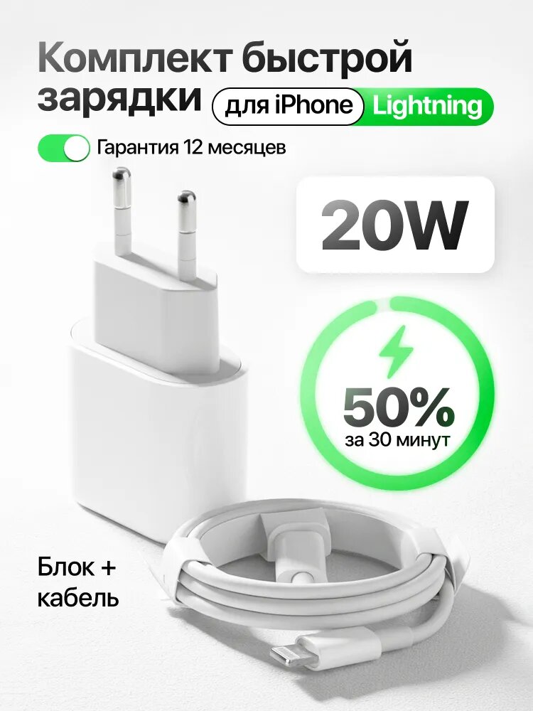 Зарядка для iPhone. Быстрое зарядное устройство на айфон Lightning