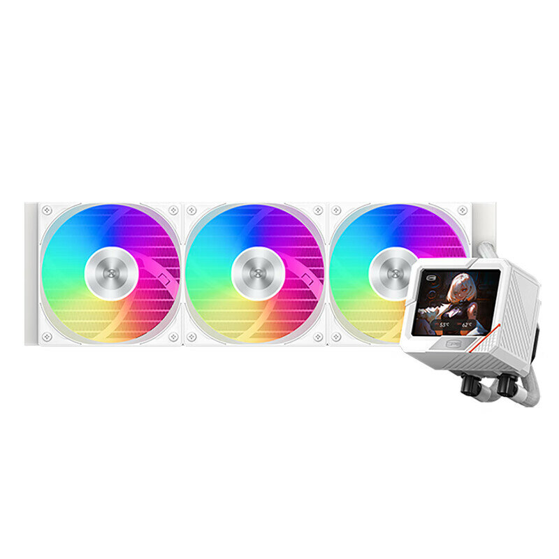 PCCOOLER Bejing GT360 ARGB белый все-в-одном охлаждение процессора с 3.5-дюймовым LCD-экраном и совместимостью с AM5