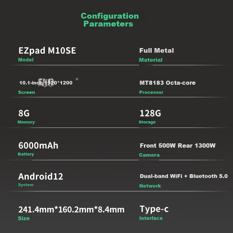 Jumper Ezpad M10 SE 10,1-дюймовый планшет Android с металлическим корпусом для развлечений, работы и обучения 8+128 ГБ