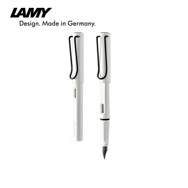 Подарочный набор ручек LAMY Safari Series с тонким пером 0.7 мм, белый стержень и черная защелка Размер：Доставка
