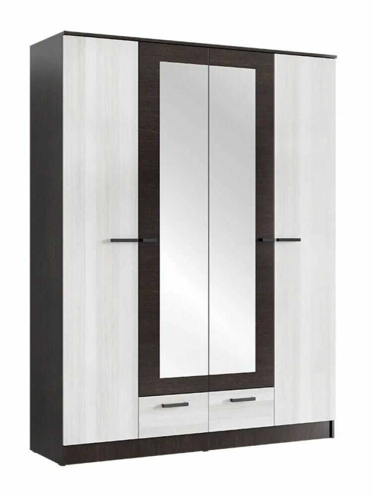 Шкаф Адель 1,6м + полки, цвет (Венге/Лоредо), 1600х2100х470 мм, ЭРА