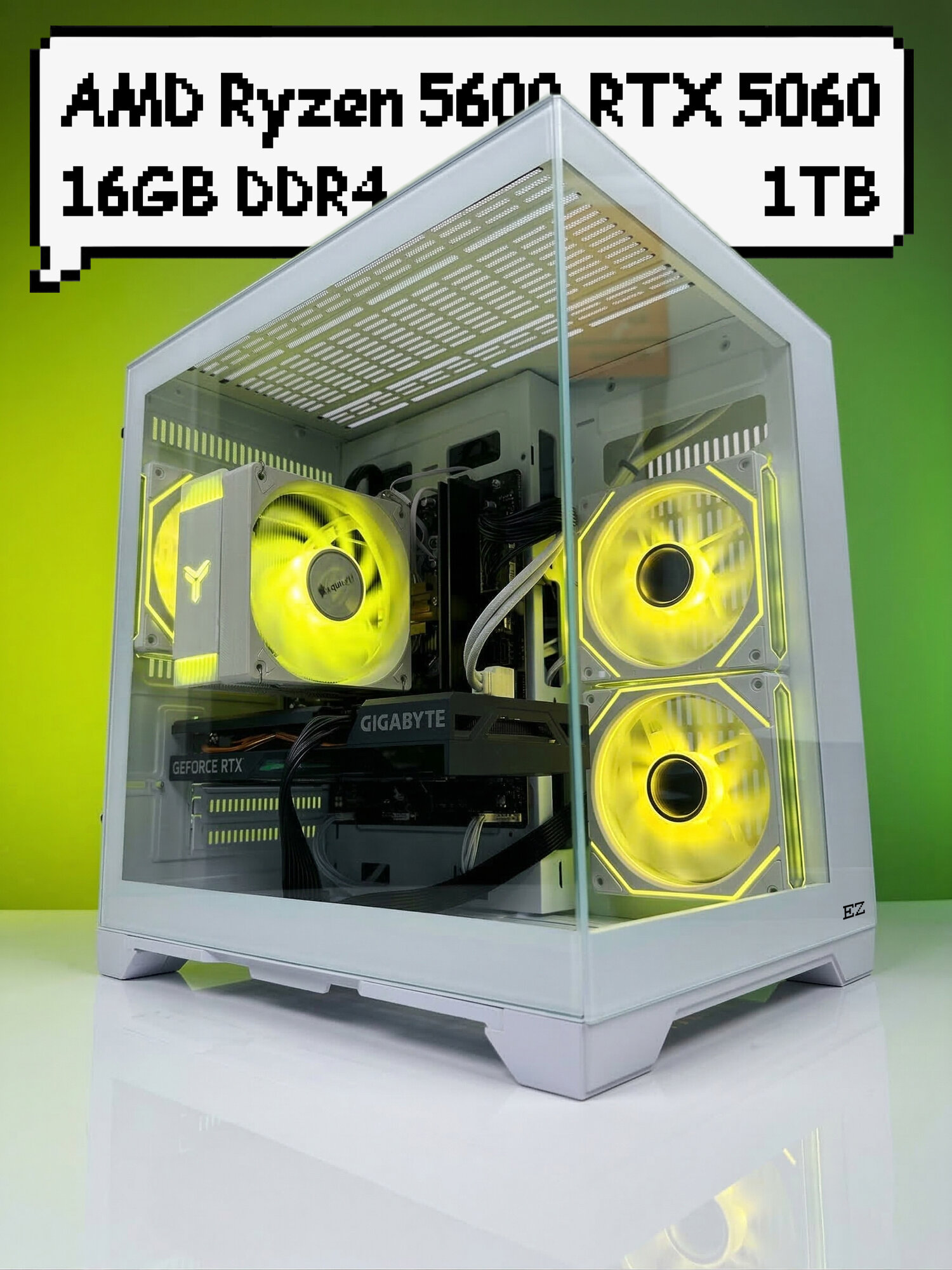 Игровой ПК EZPC RTX 5060 | Ryzen 5 5600 | 16GB DDR4 | 1TB SSD | Win 10 Pro