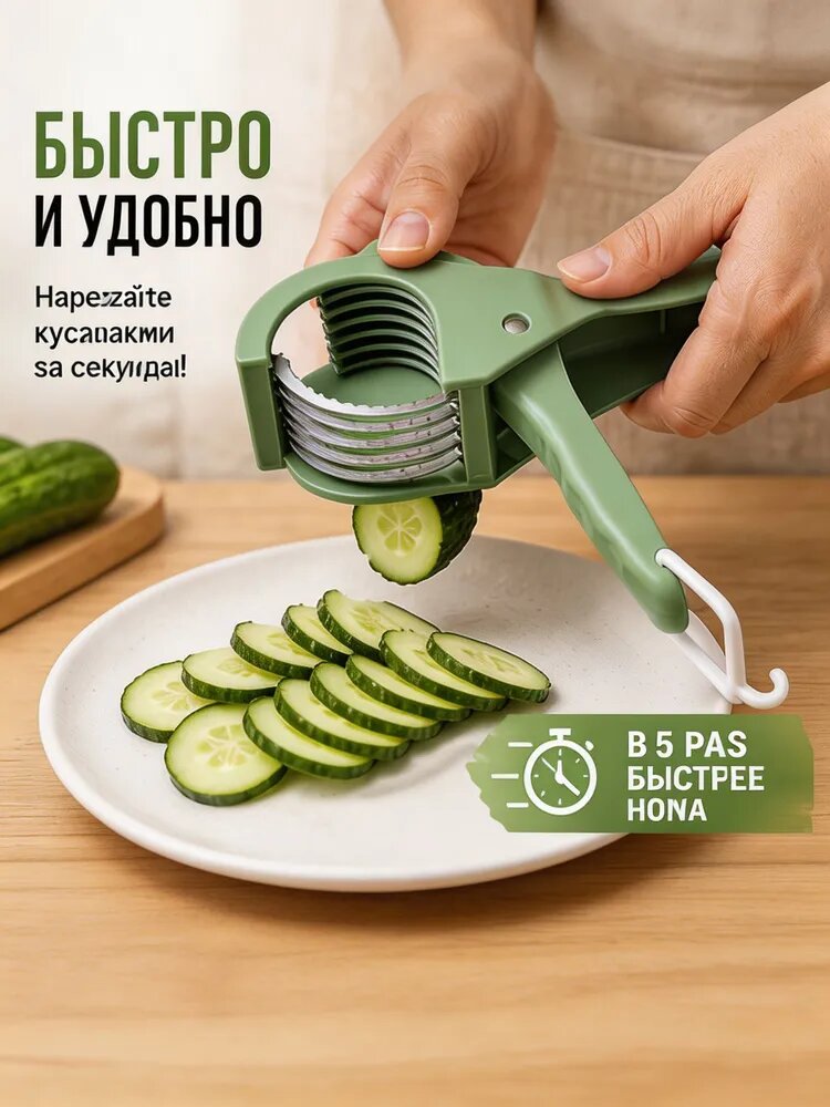 Слайсер Для Овощей И Фруктов, Резак Для Банана, Огурца И КолбасыФрукто-овощерезка
