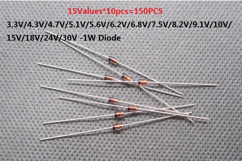 Стабилитроны YUFO-IC 1Вт 14 номиналов (140 шт) 3.3V-30V