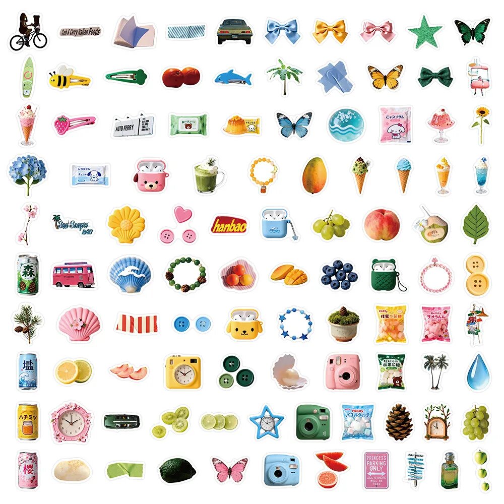 102 шт. летних декоративных наклеек Sticker Story Store