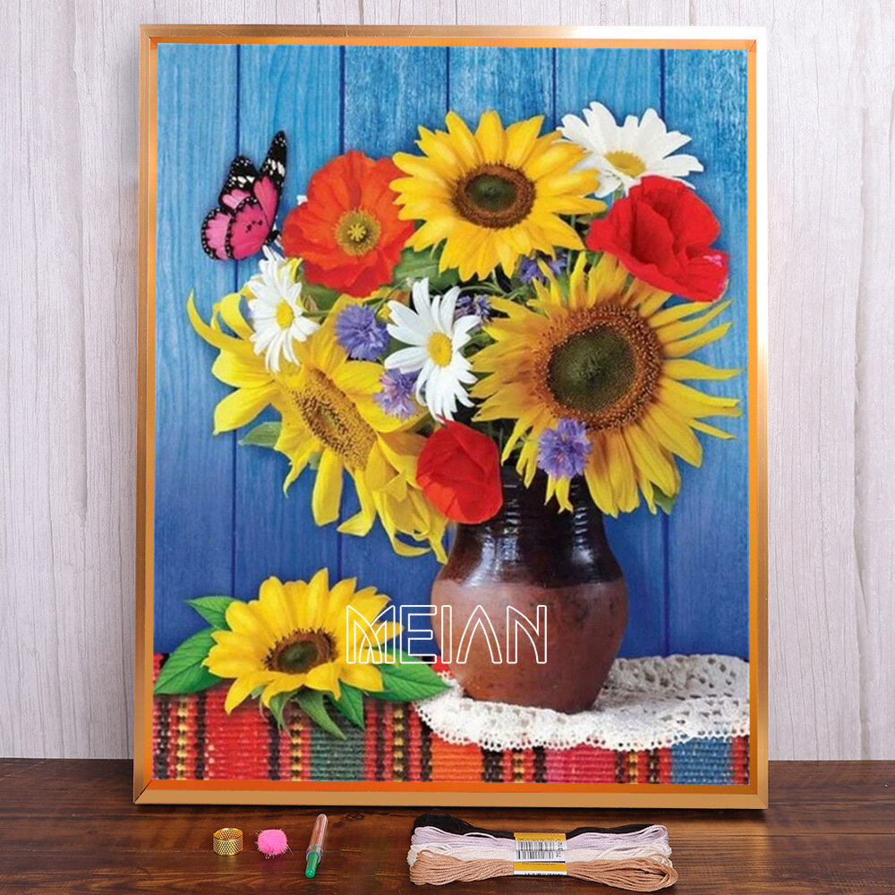 MEIAN Набор для вышивания,30x40CM,11CT,40 цветов