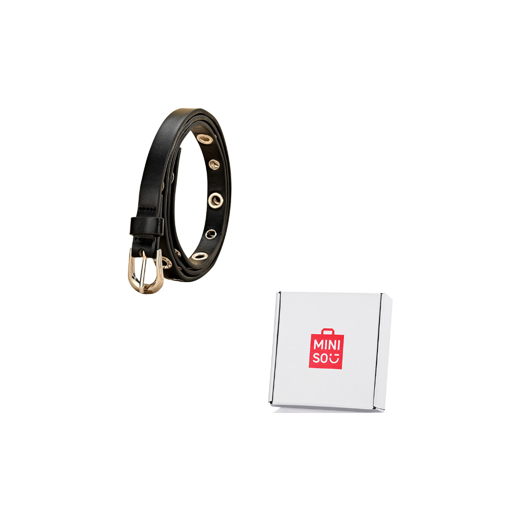 Miniso ПУ (полиуретан) Искусственная кожа Сплав Кожаные ремни Женские 1,4CM 100