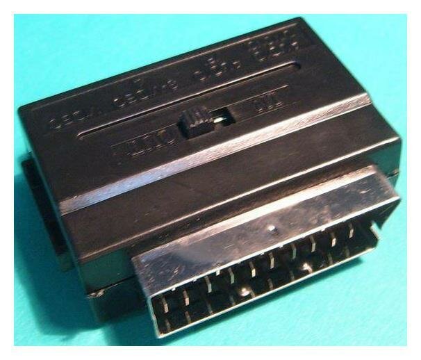 SCART штекер - RCA 3 гнезда Переходник с переключателем