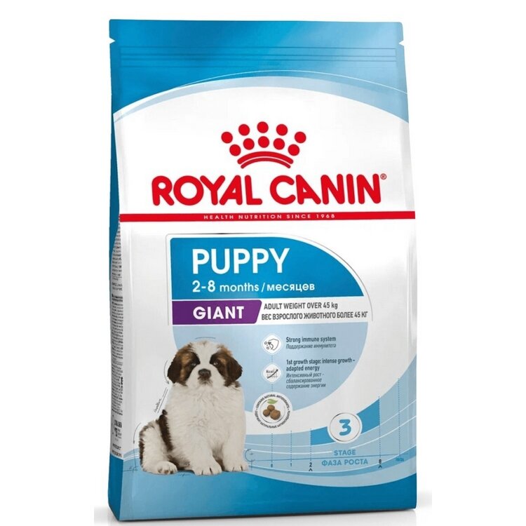 Royal Canin Giant Puppy / Сухой корм Роял Канин Джайнт Паппи для Щенков Гигантских пород в возрасте от 2 до 8 месяцев фас. 3,5 кг