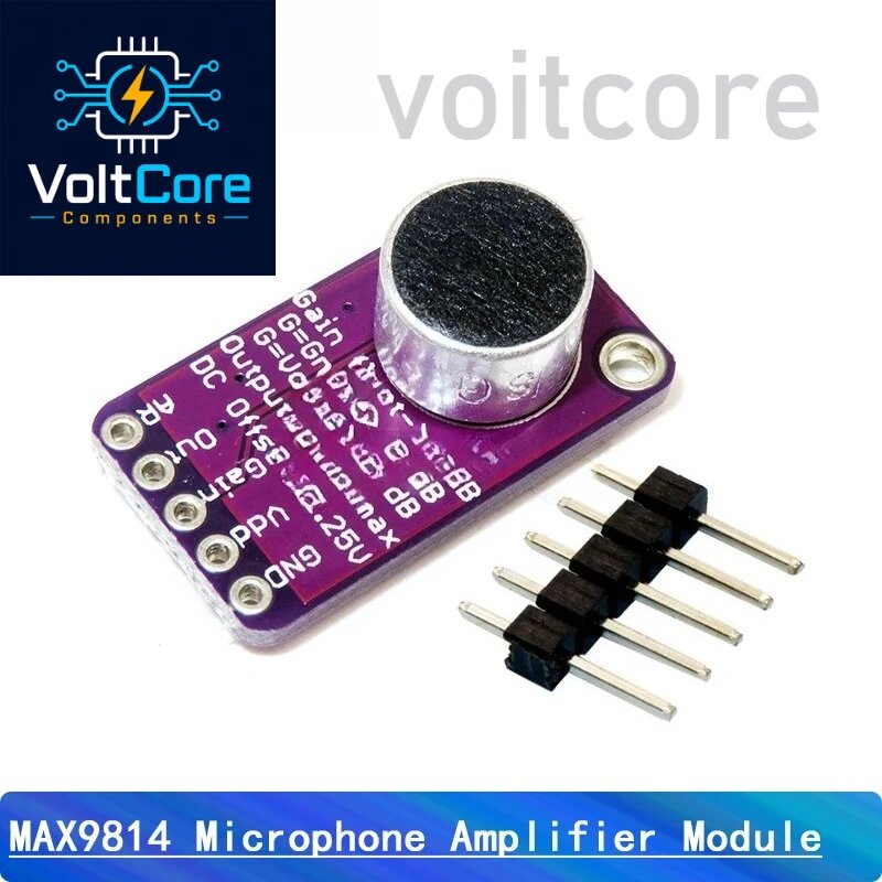 Модуль звукового датчика MAX9814 с AGC для Arduino MAX9814