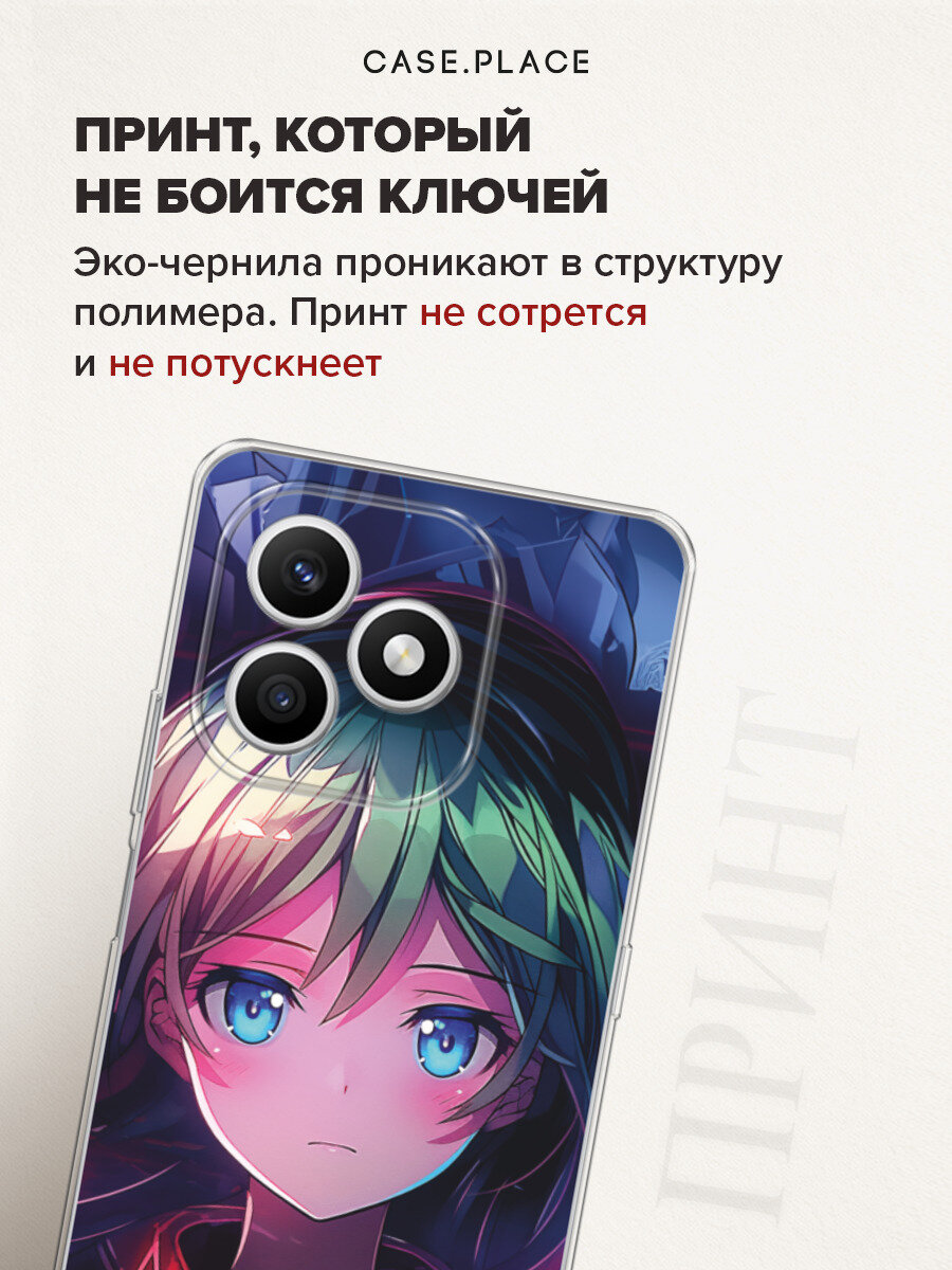 Силиконовый чехол на Honor X8d / Хонор X8d с принтом Девушка аниме — фото 1