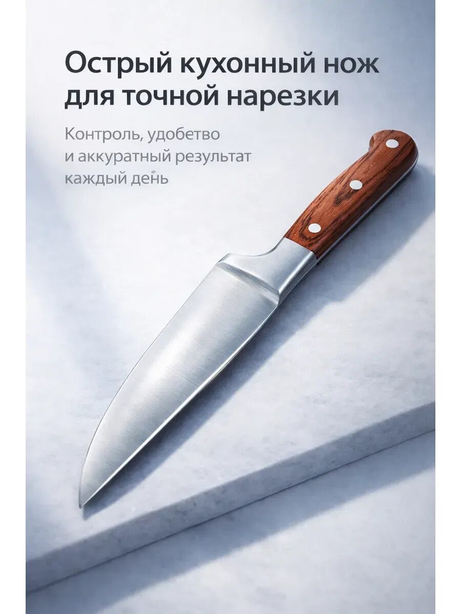Нож кухонный для нарезки универсальный острый