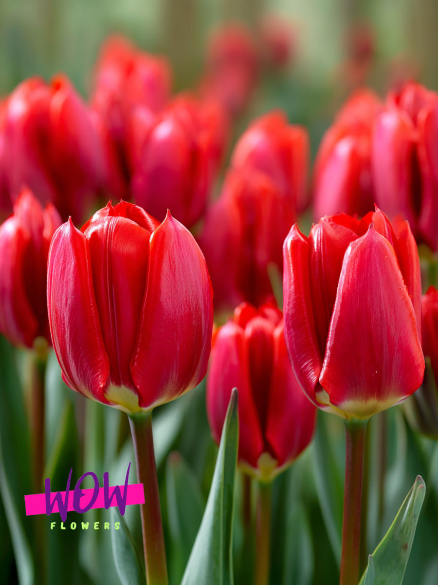 Луковицы цветов , WOW FLOWERS , Тюльпан Ред Пуриссима (3 штуки )