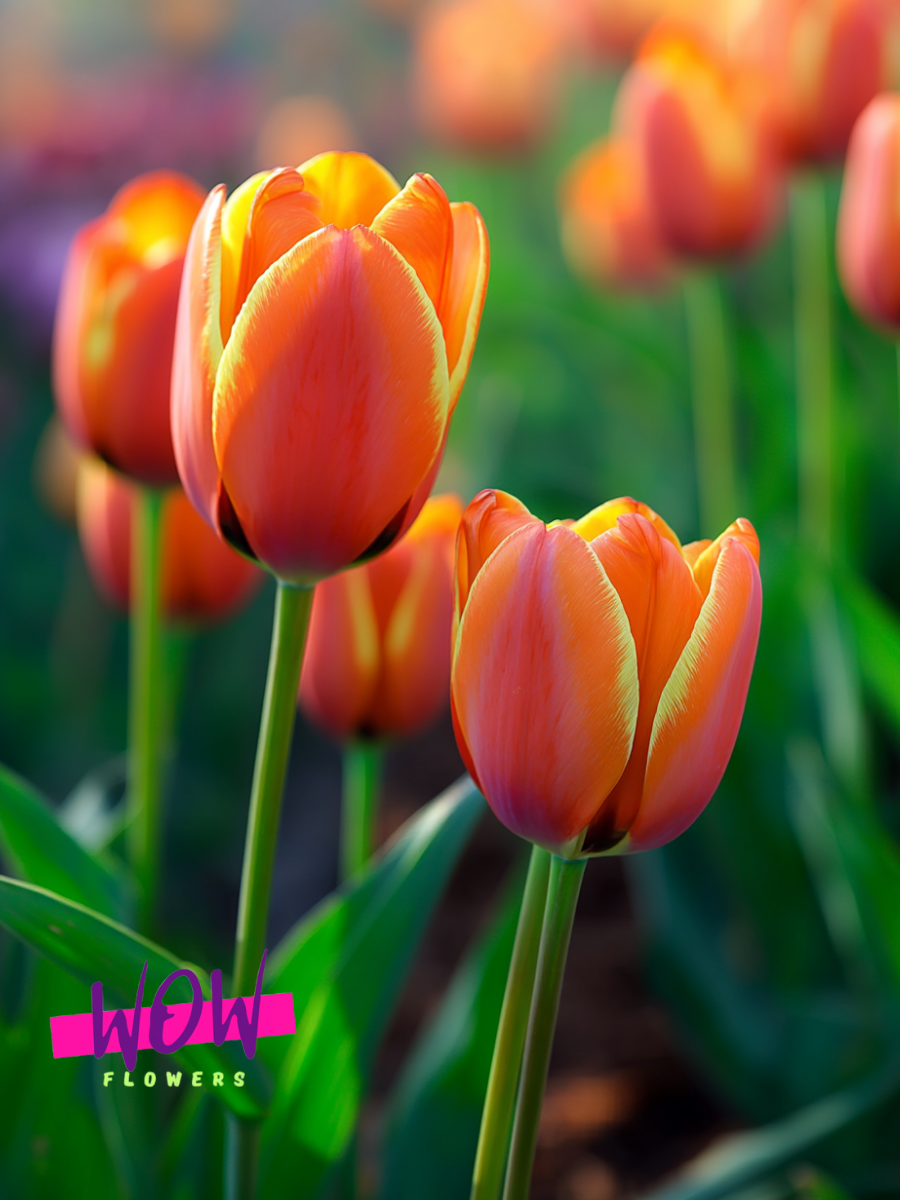 Луковицы цветов , WOW FLOWERS , Тюльпан Апельдорн Элит (3 штуки ) оранжевый