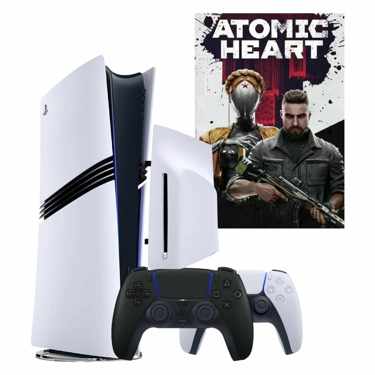 Игровая приставка Sony PS5 Pro + игра Atomic Heart+геймпад+дисковод