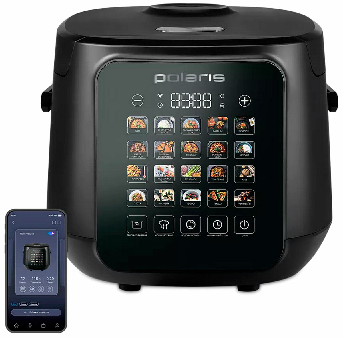 Мультиварка Polaris PMC 0547 WIFI IQ Home, черный
