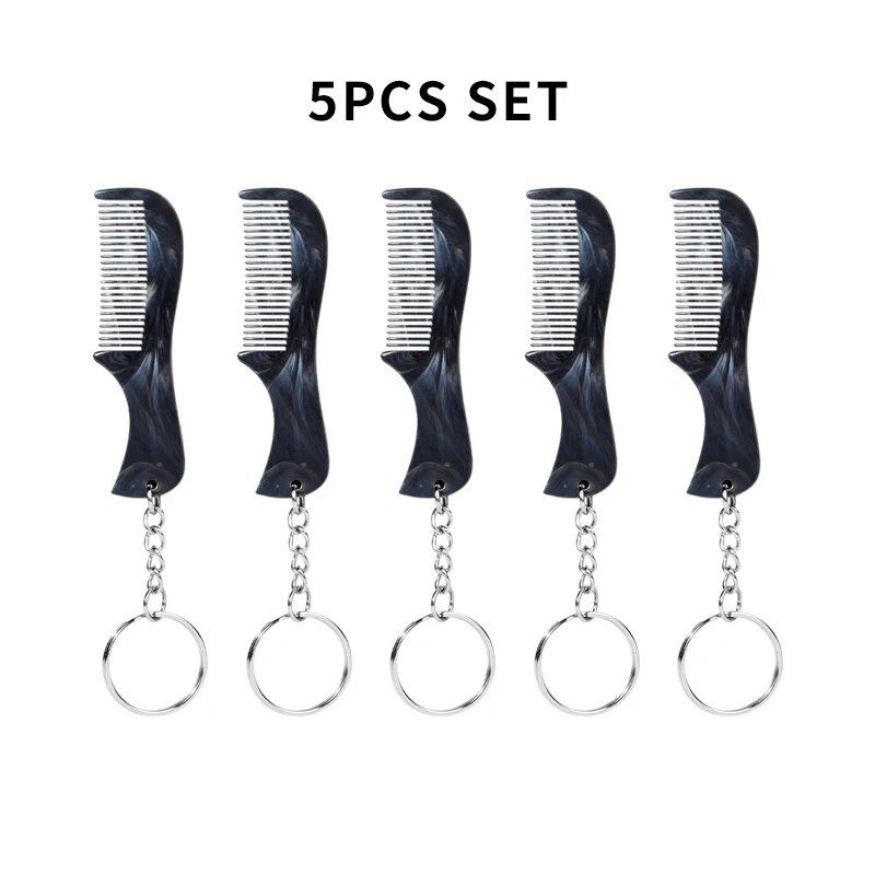 Складная пластиковая расческа для бороды Marble COMB 5PCS Set