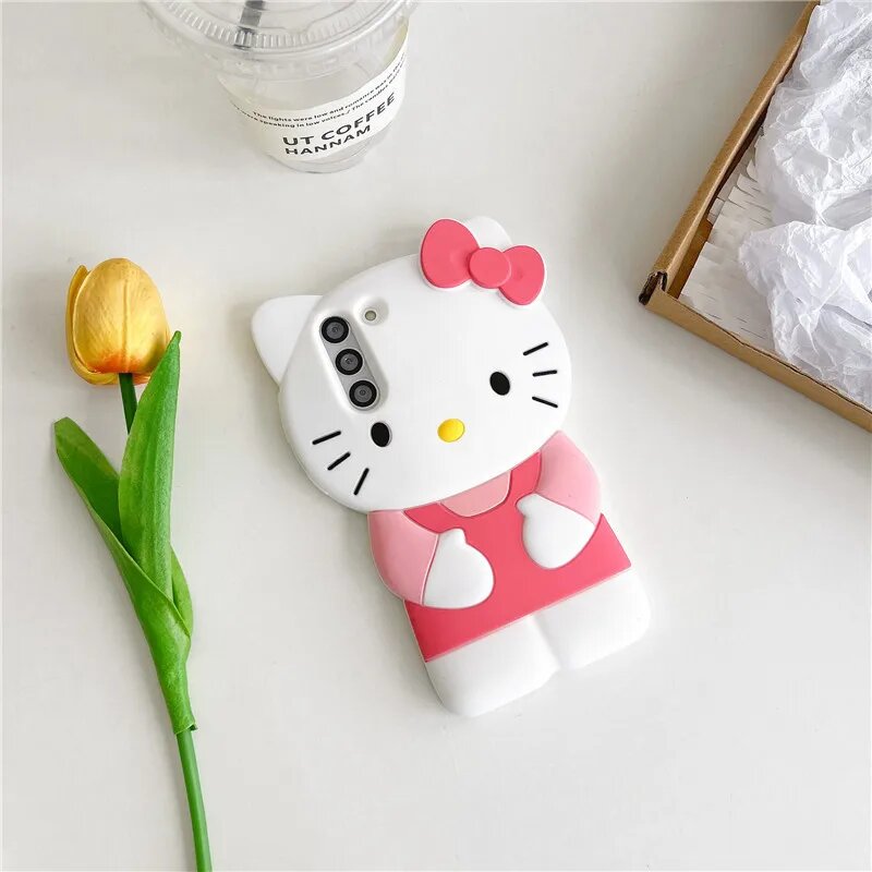 3D-чехол Hello Kitty Из Мягкого Силикона Для Samsung Galaxy S25 S24 Galaxy S24, Белый, Белый, White