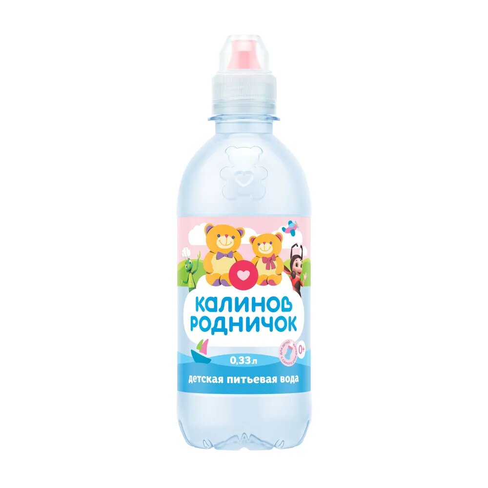 Вода детская Калинов Родничок, питьевая, с рождения, 0,33 л