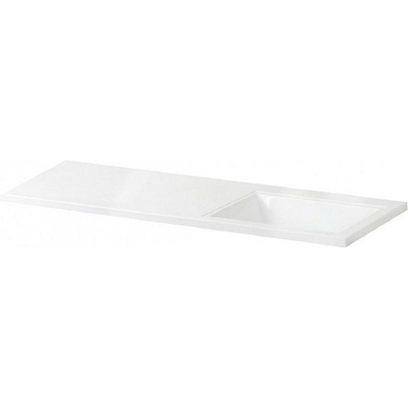 Раковина BelBagno 120 R BB1200 480-LV-MR-R Белая, искусственный камень, полувстраиваемая
