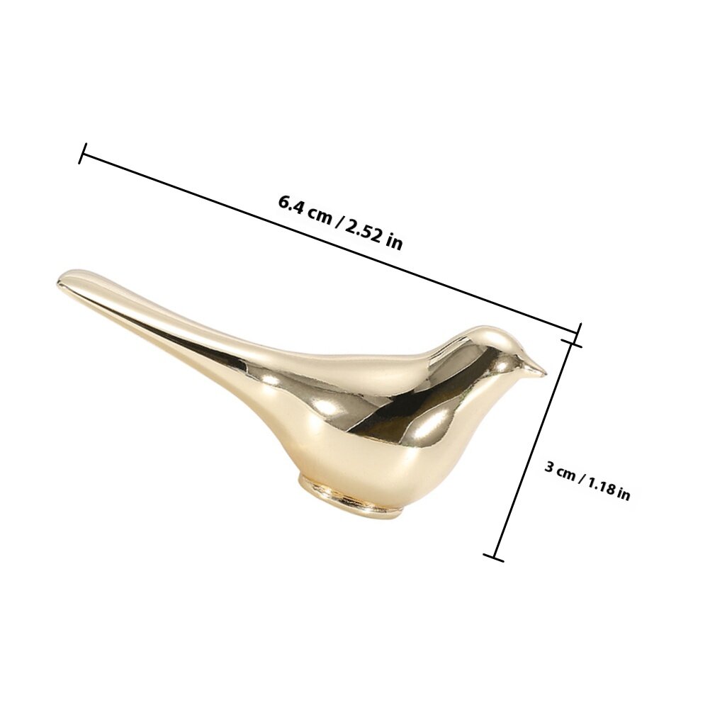 2 Штуки Пуговицы В Forme De Oiseau Для Тумбочек И Шкафчиков 6 40X3 00X2 00Cm Золотой