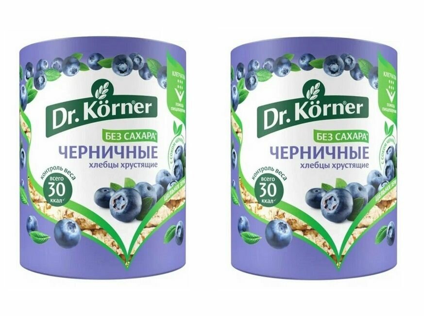 Dr. Korner Хлебцы Черника, 100г,2 шт